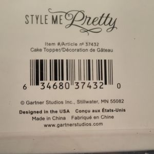 style me pretty | Party Supplies | Love Cake Topper | Poshmark